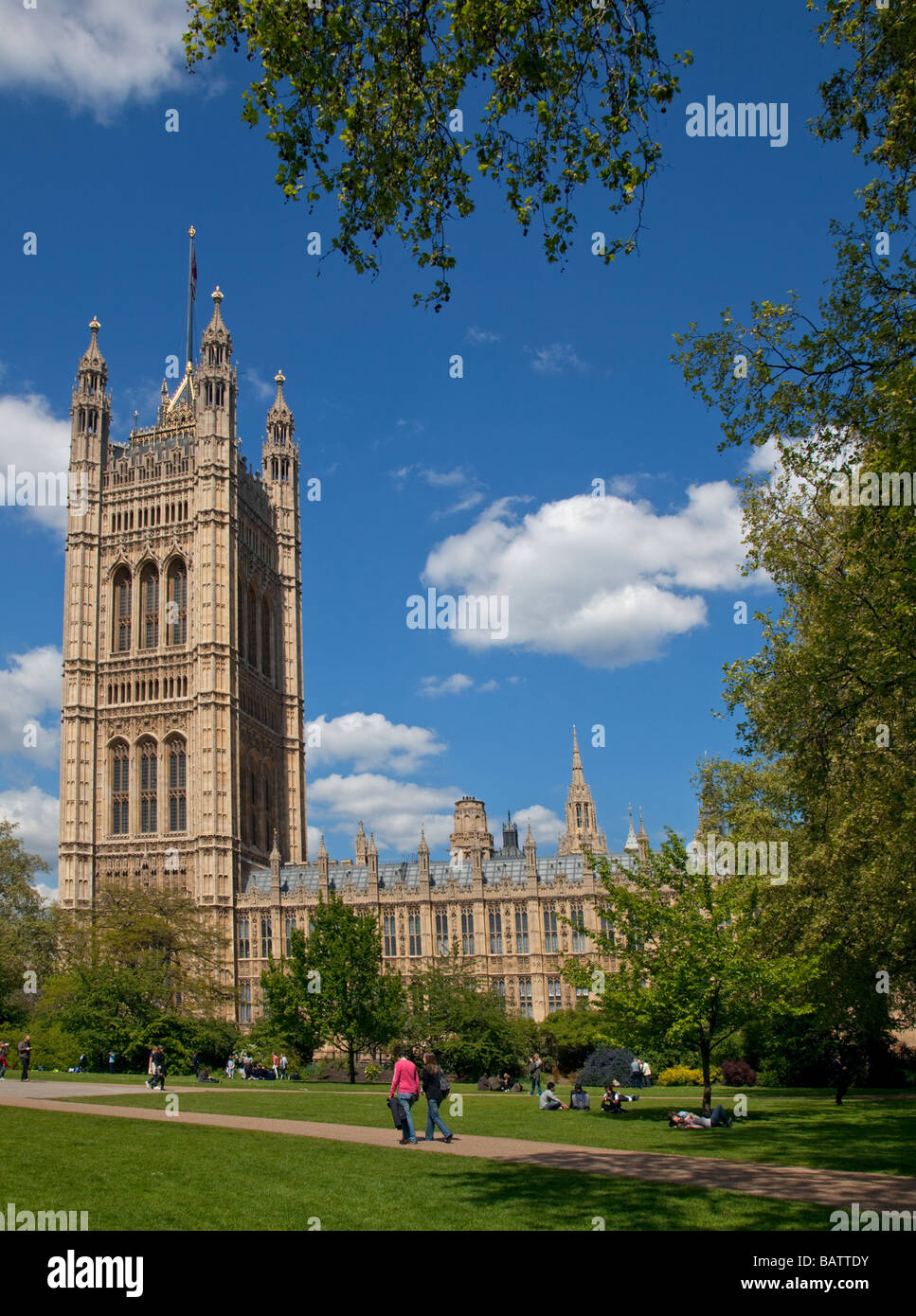 Palace of Westminster and Victoria Towers Park, Westminster, London ...