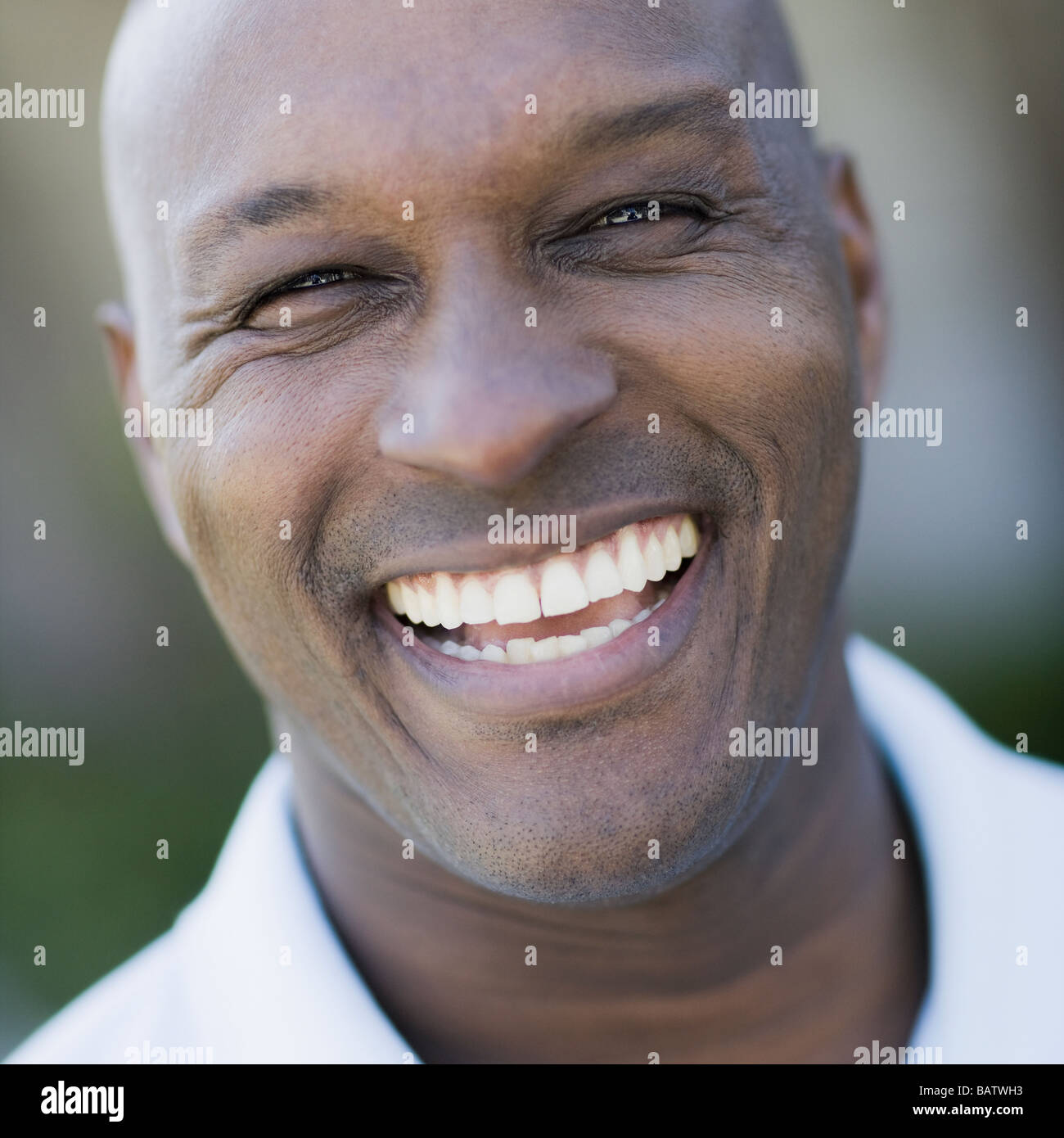 Portrait of man laughing, close-up Stock Photo - Alamy