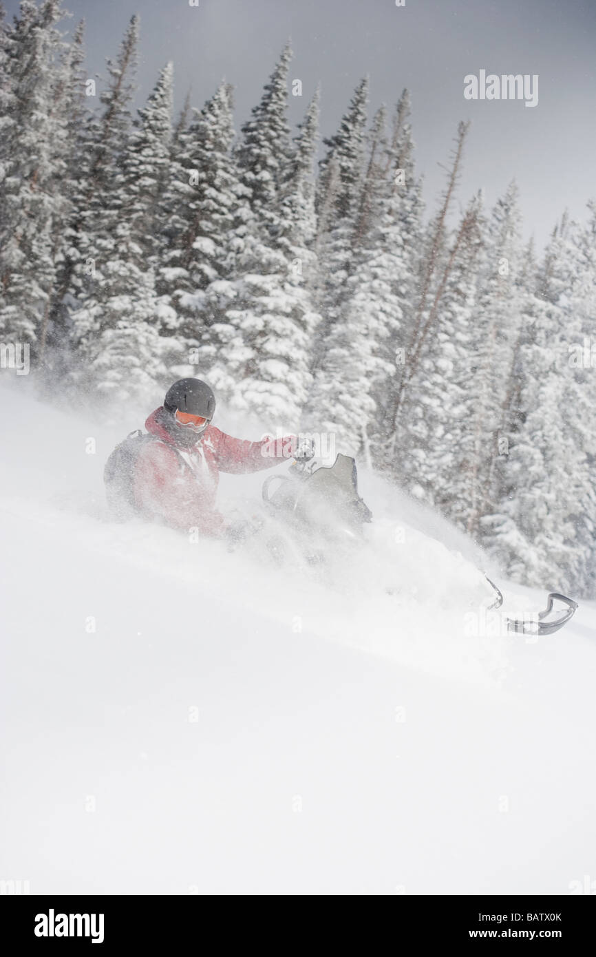 Snowmobile motion snowmobiling hi-res stock photography and images - Alamy