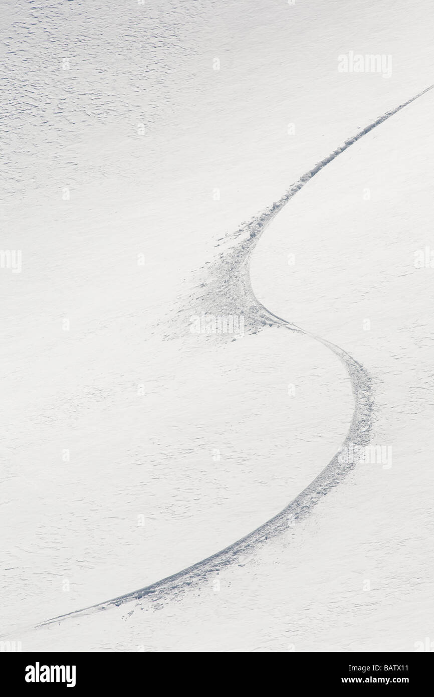 USA, Colorado, Aspen Snowmass, Ski tail in snow Stock Photo - Alamy