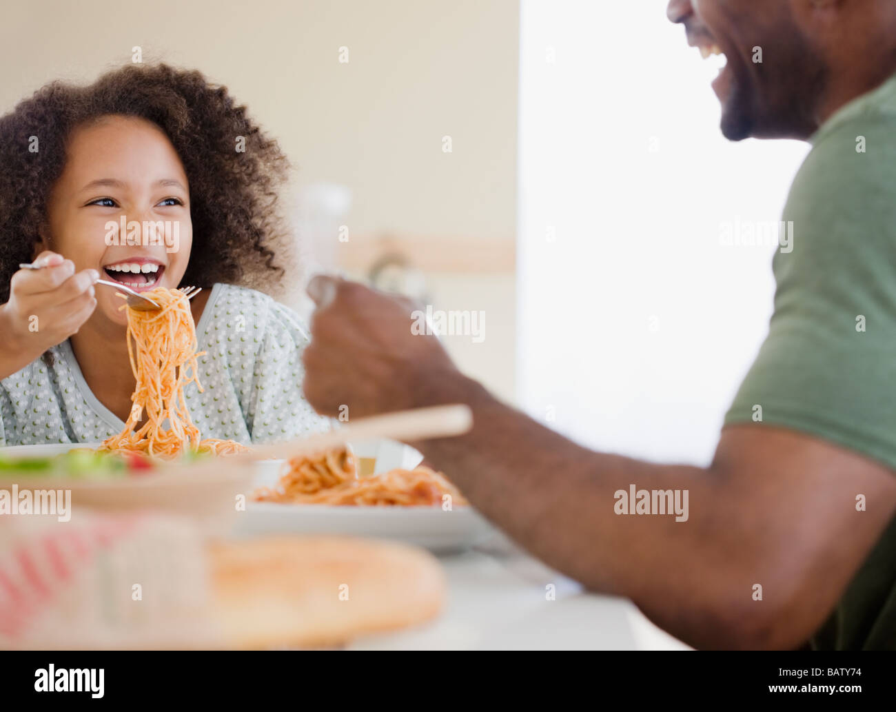 Father Eating Spaghetti High Resolution Stock Photography and Images ...