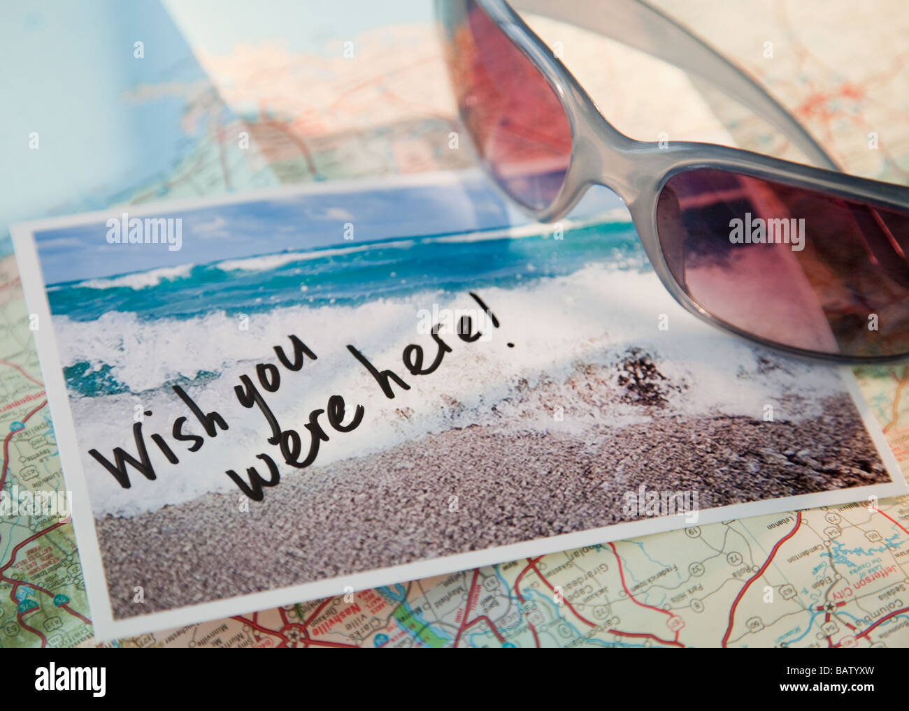 Map postcard hi-res stock photography and images - Alamy
