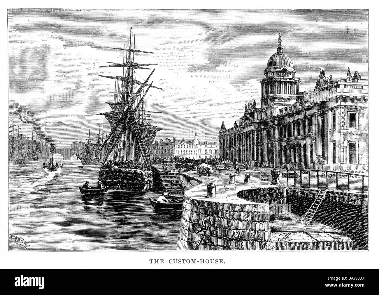 The Custom House Dublin Ireland circa 1890 Stock Photo - Alamy