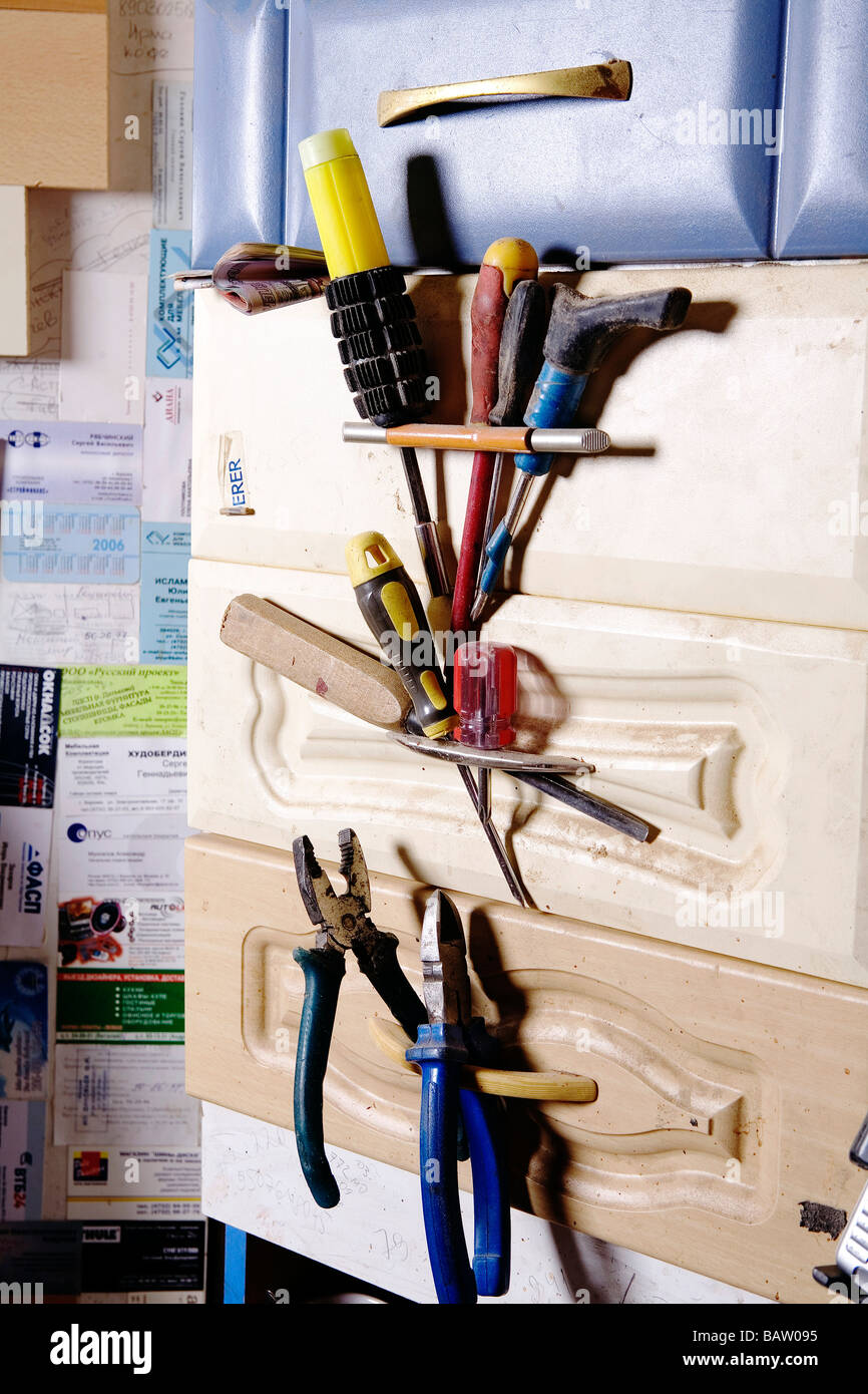 still life of tools in workshop Stock Photo - Alamy