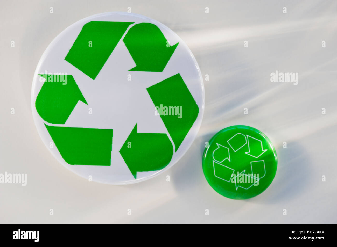 Recycling signs, studio shot Stock Photo - Alamy