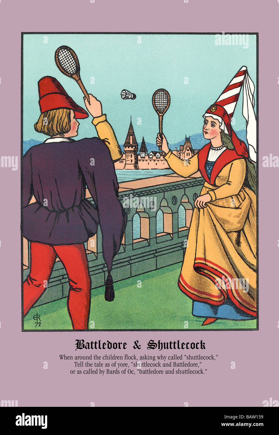 Battledore and Shuttlecock Stock Photo - Alamy