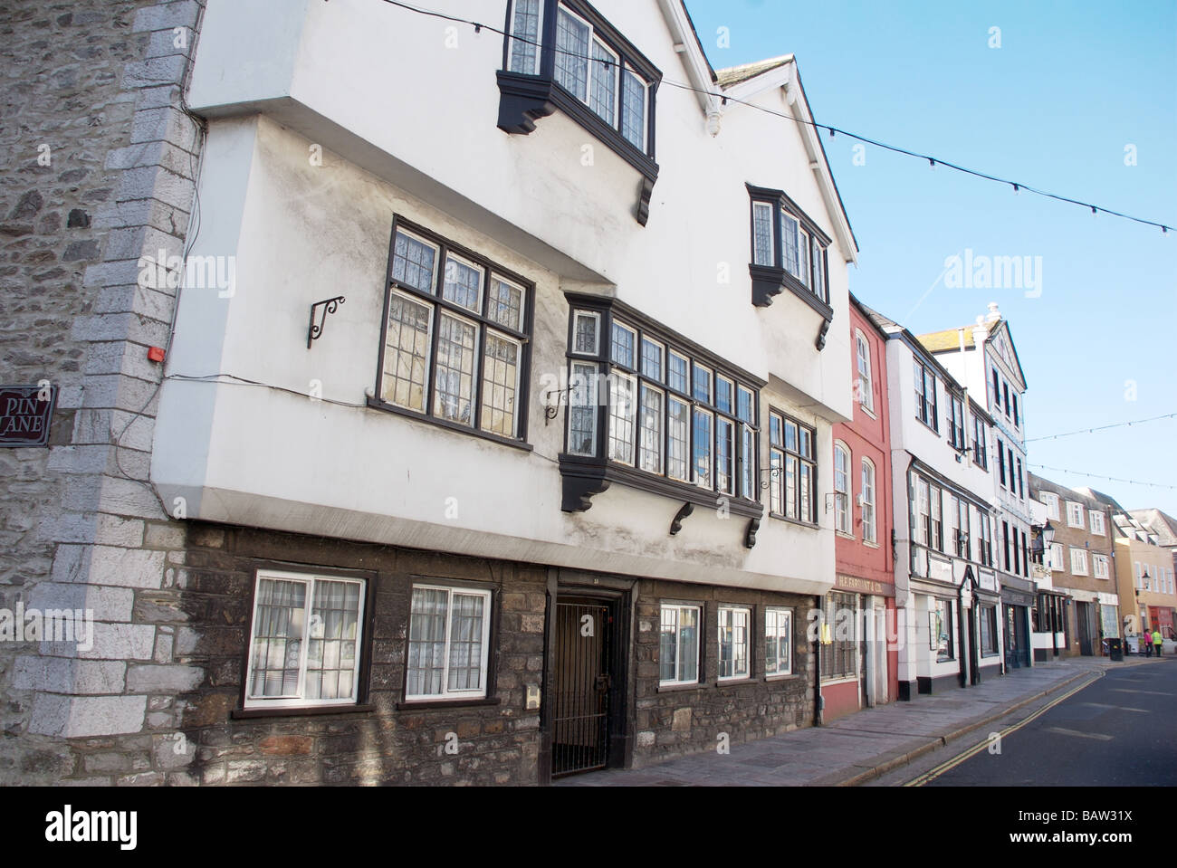 Old buildings in the Barbican district, Plymouth, Devon, UK Stock Photo ...