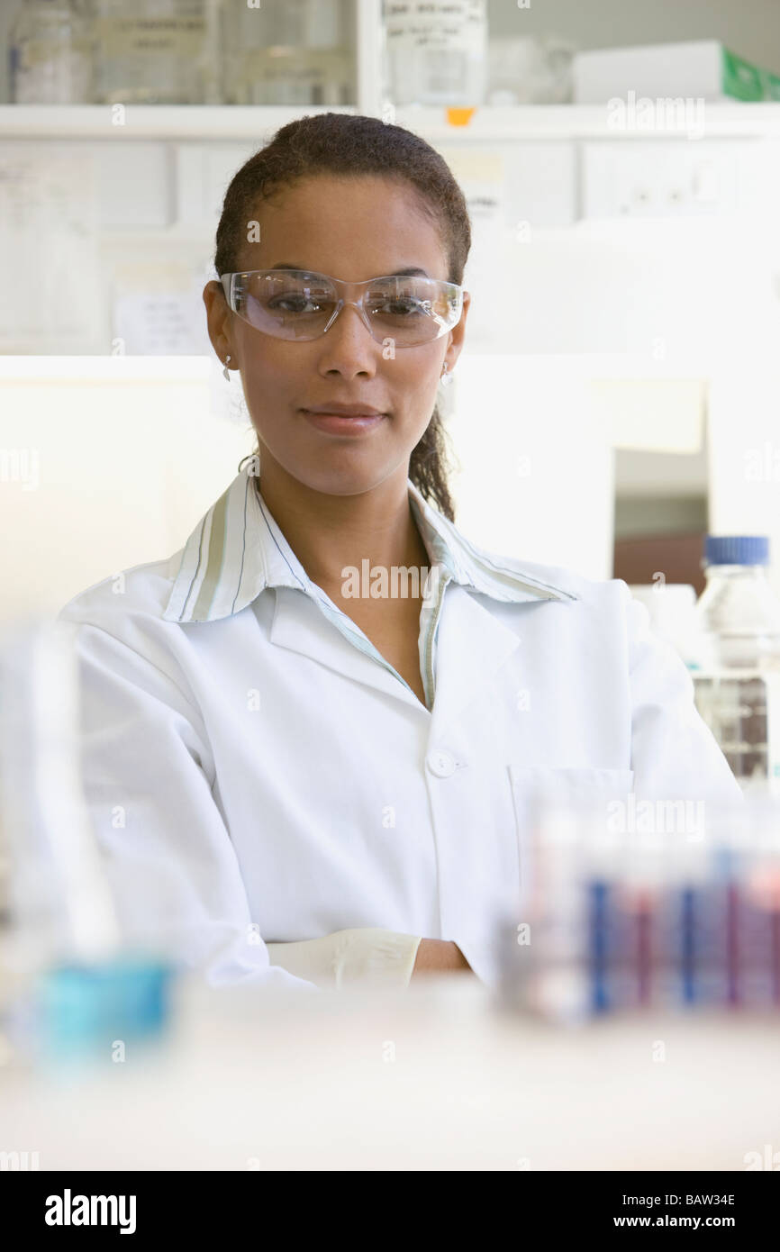 Wearing Lab Safety Goggles
