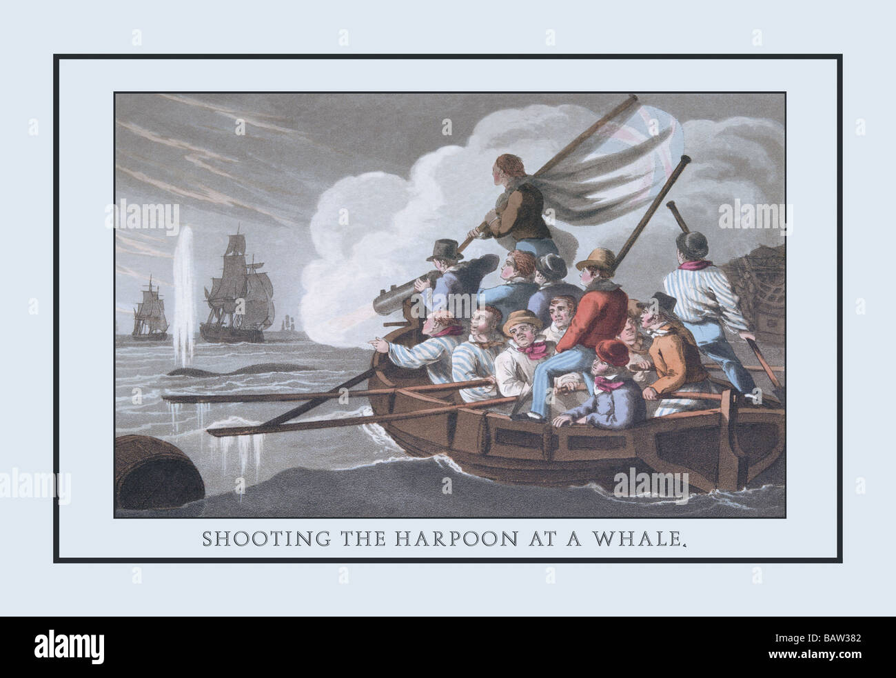 Shooting the Harpoon at a Whale Stock Photo - Alamy