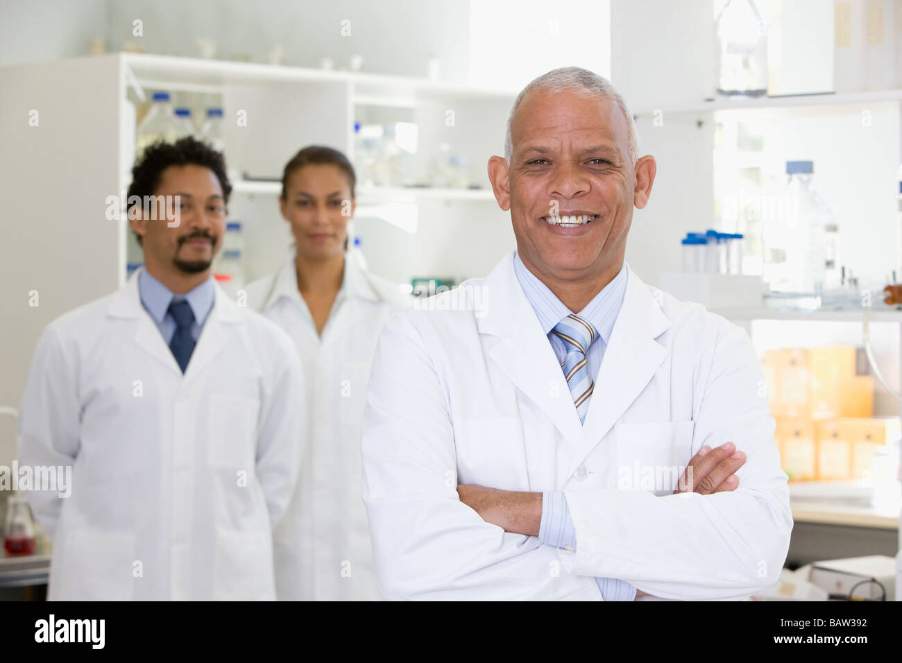 Smiling African scientists in laboratory Stock Photo - Alamy