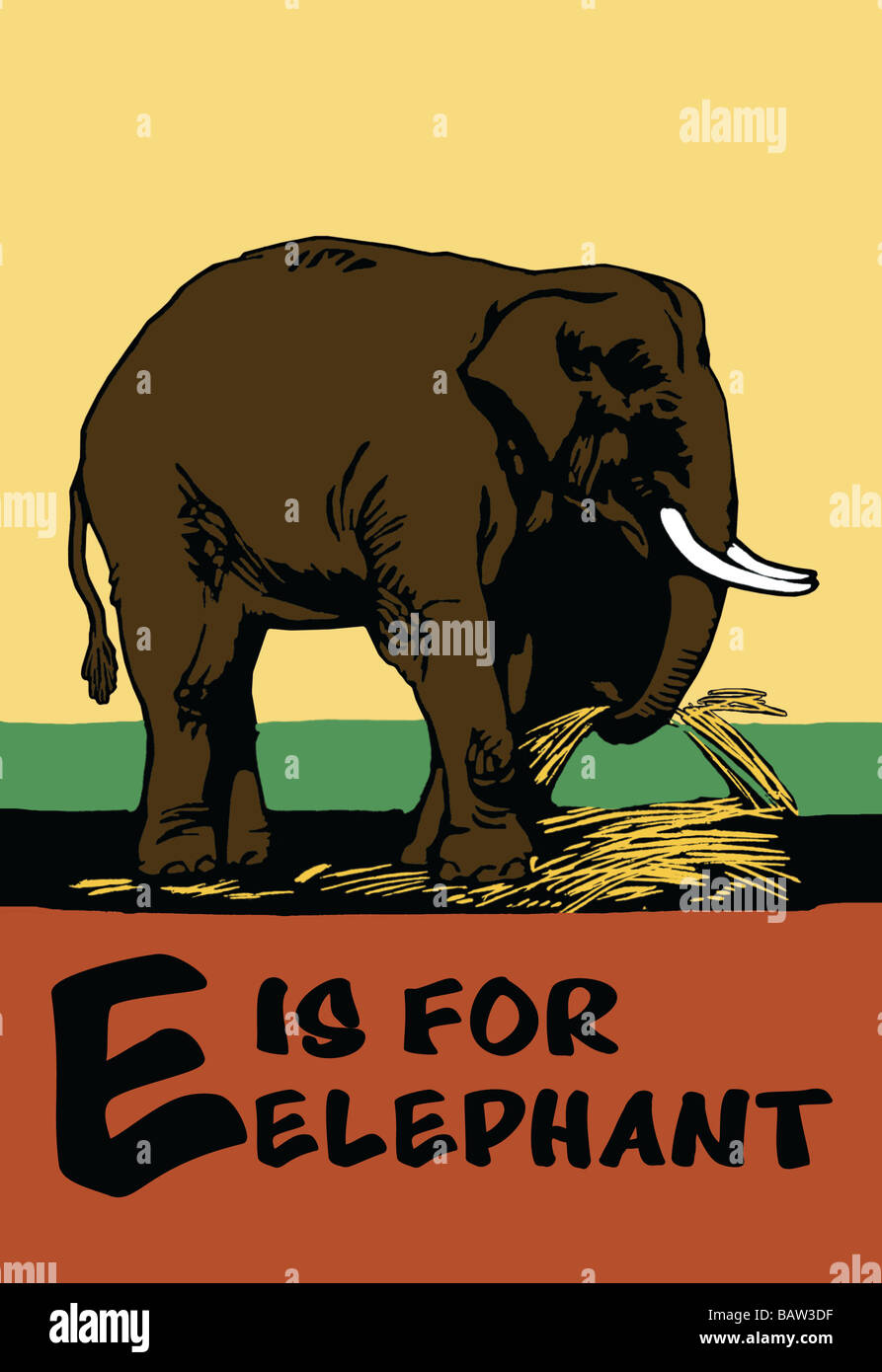 E is for Elephant Stock Photo - Alamy