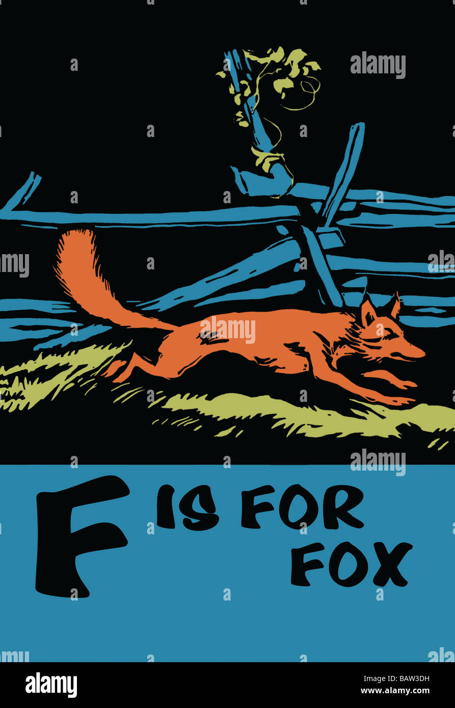F is for Fox Stock Photo - Alamy
