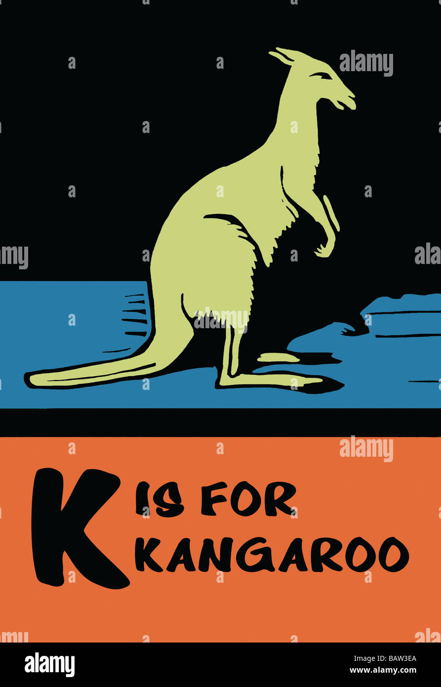 K is for kangaroo hi-res stock photography and images - Alamy