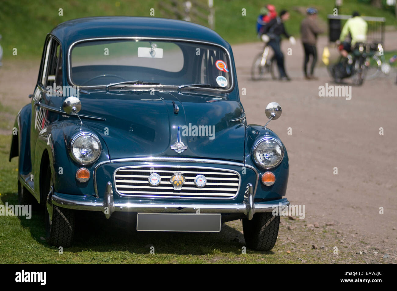 View of Vintage Classic Morris Minor Car Stock Photo - Alamy