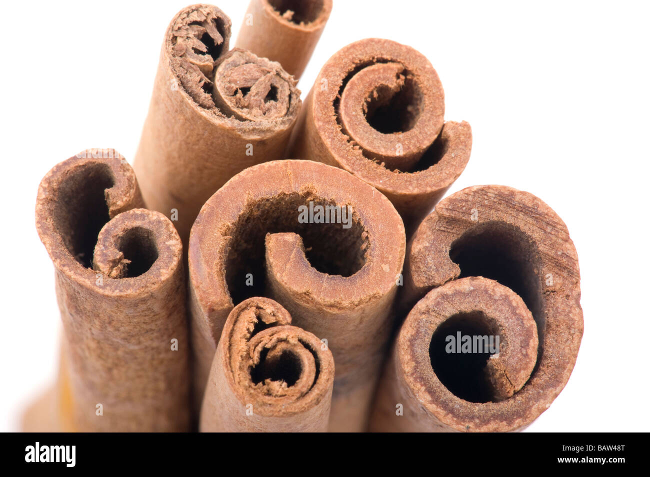 object on white food cinnamon close up Stock Photo - Alamy