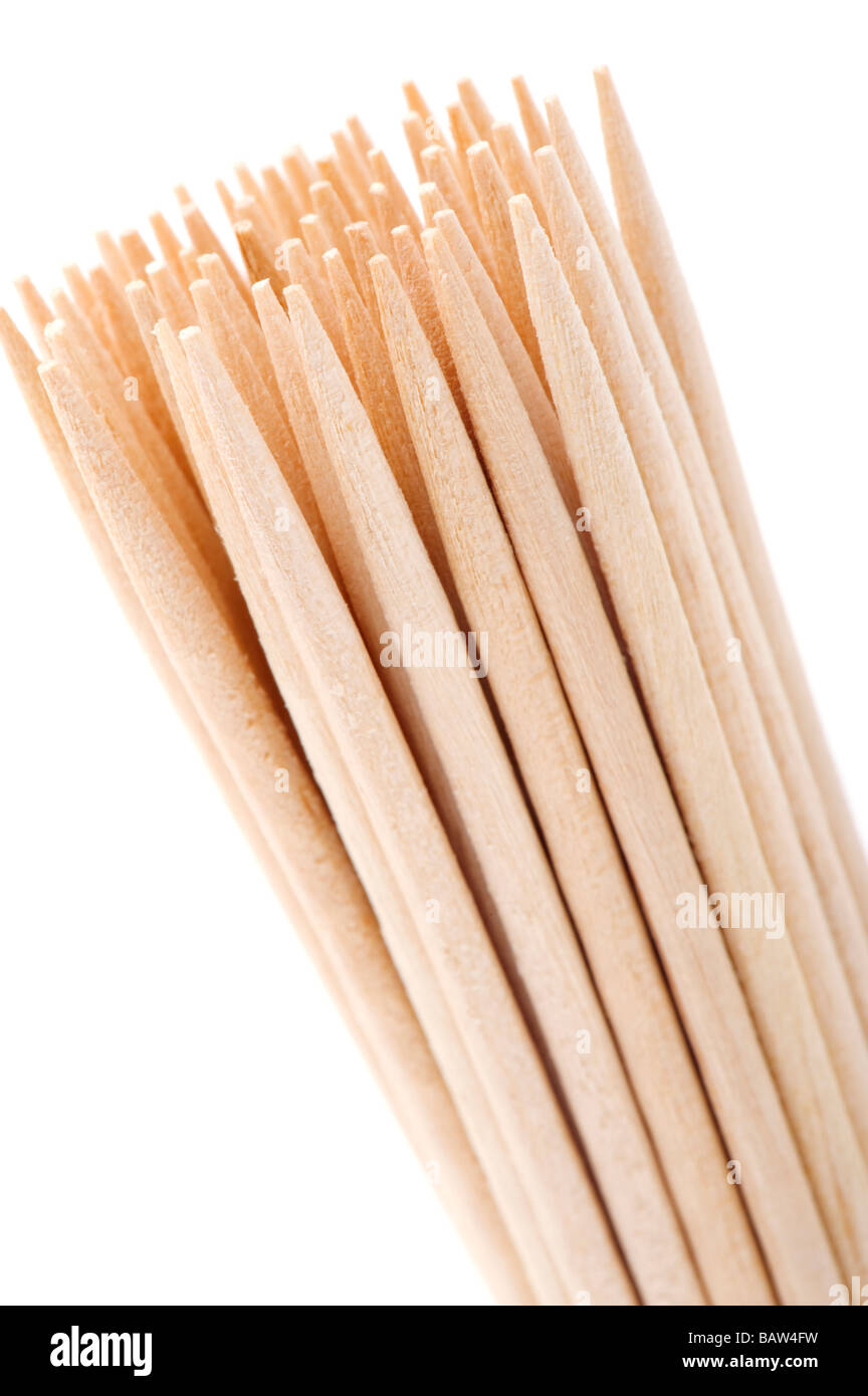 object on white wood toothpick close up Stock Photo - Alamy