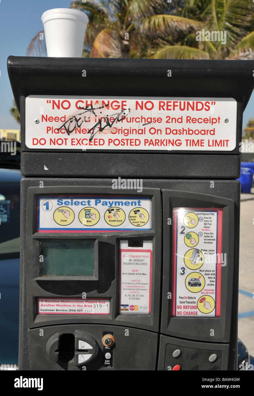 Coin operated parking permit vendor in Florida Stock Photo - Alamy
