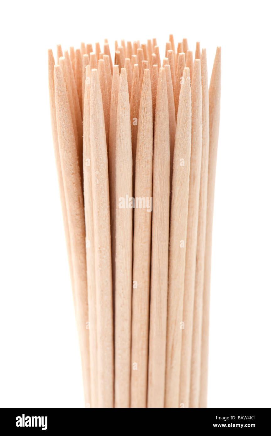 object on white wood toothpick close up Stock Photo - Alamy
