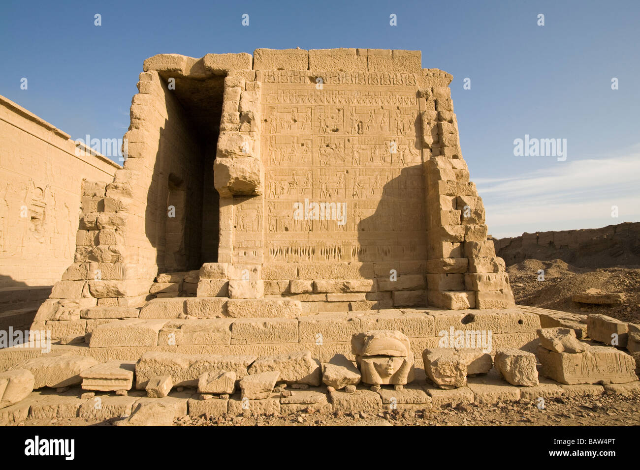 The Isis Temple or Iseum at the rear of The Temple of Hathor, Nile ...