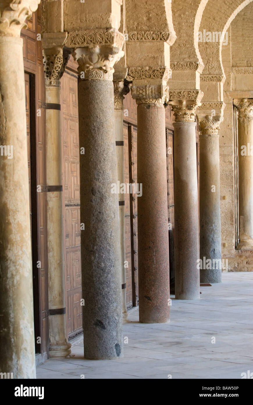 Great Okba Mosque columns Kairouan Tunisa North Africa s holiest ...