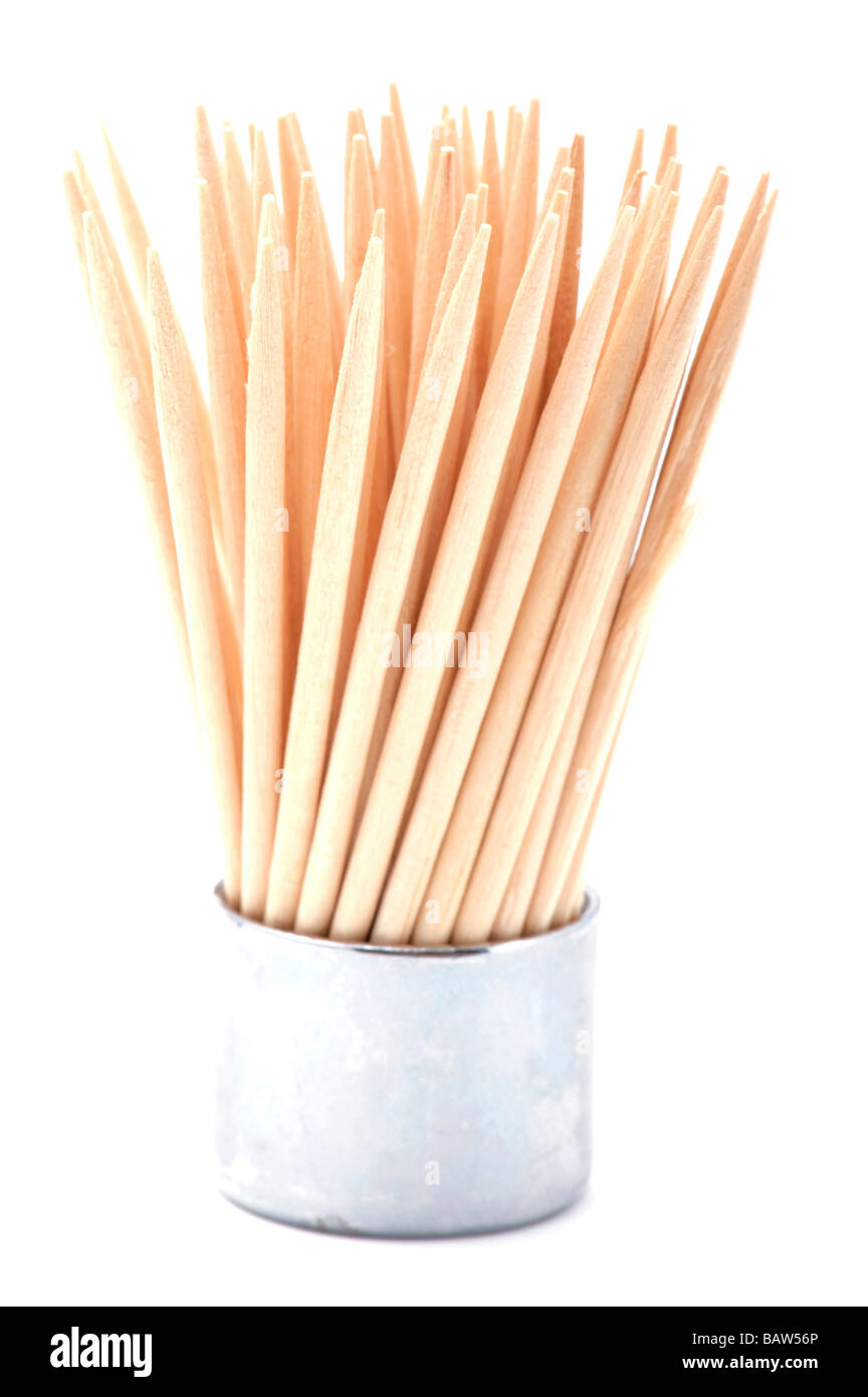 object on white wood toothpick close up Stock Photo - Alamy