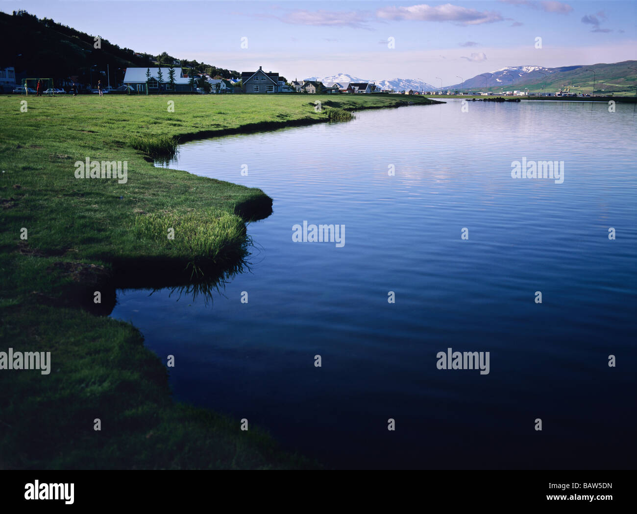 Inlet waterway in Akureyri, Iceland, July 1995. Photo by Lisa Poole ...