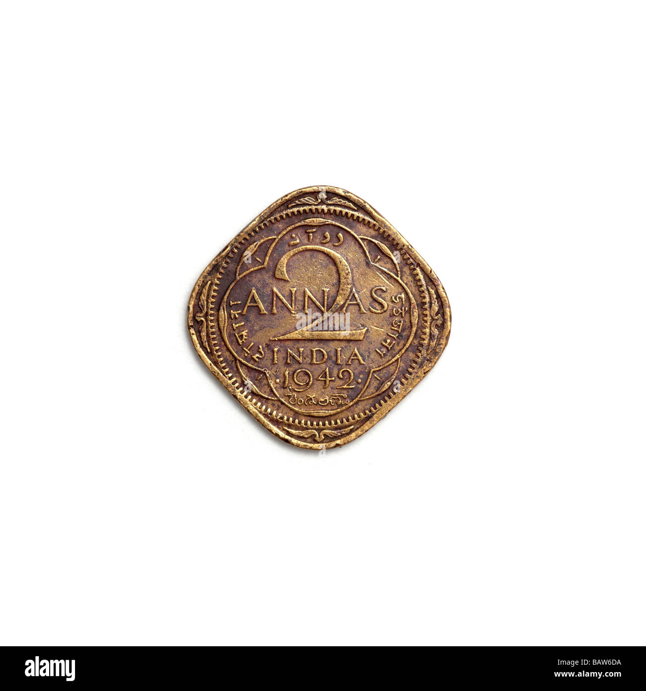 "Indian 2 Anna coin 1942 Stock Photo - Alamy