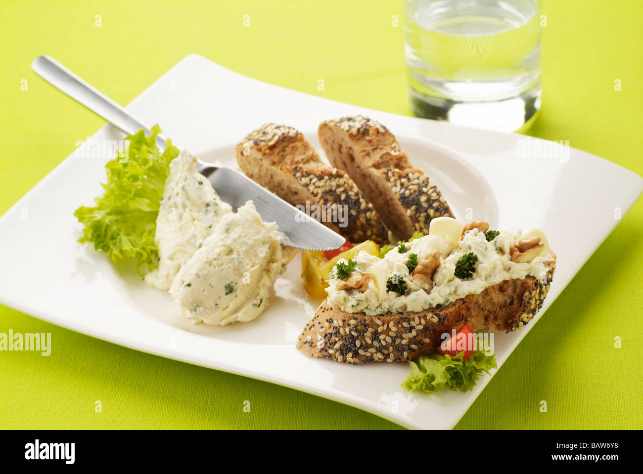 Glass water slices bread hi-res stock photography and images - Alamy