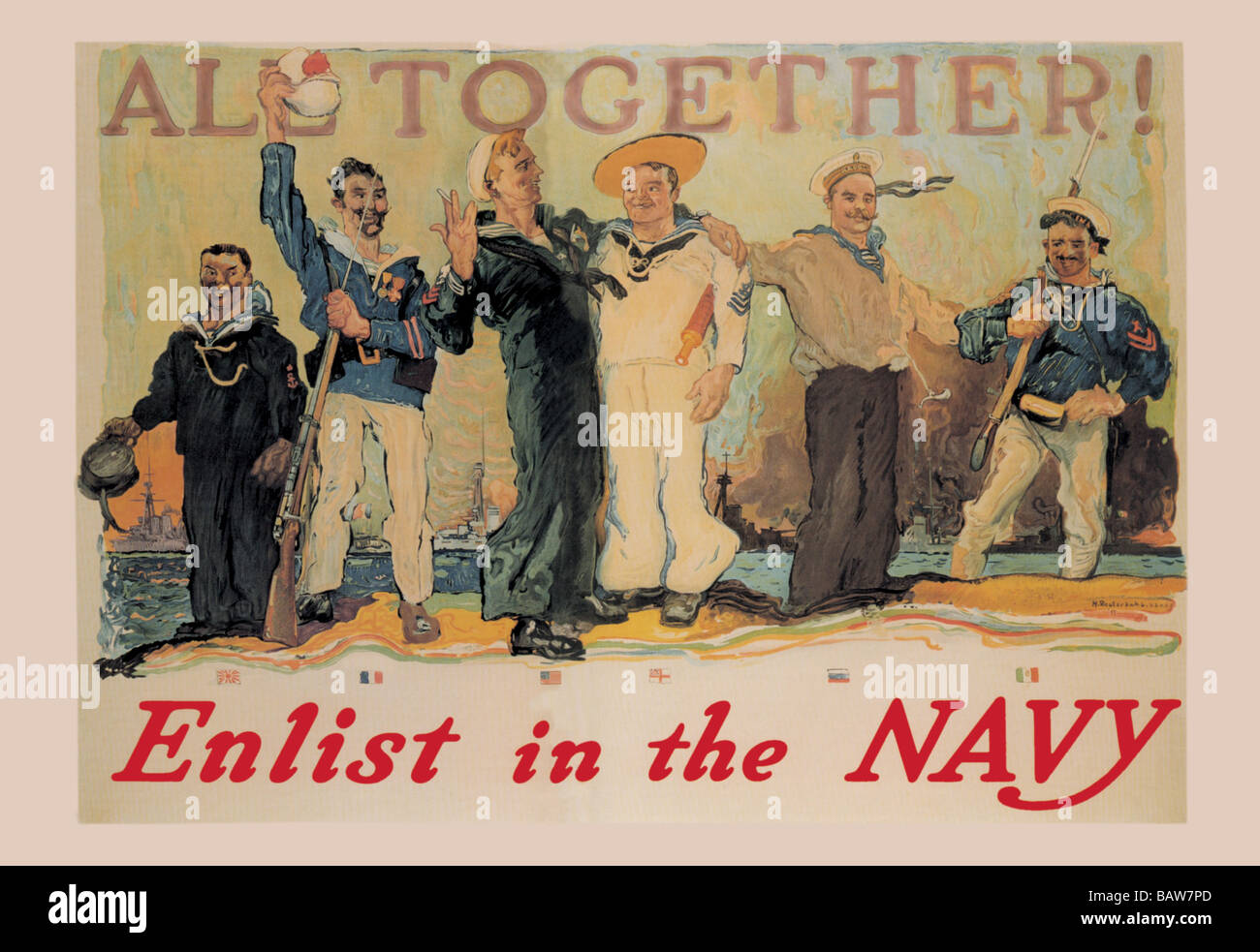 All Together! Enlist in the Navy Stock Photo - Alamy