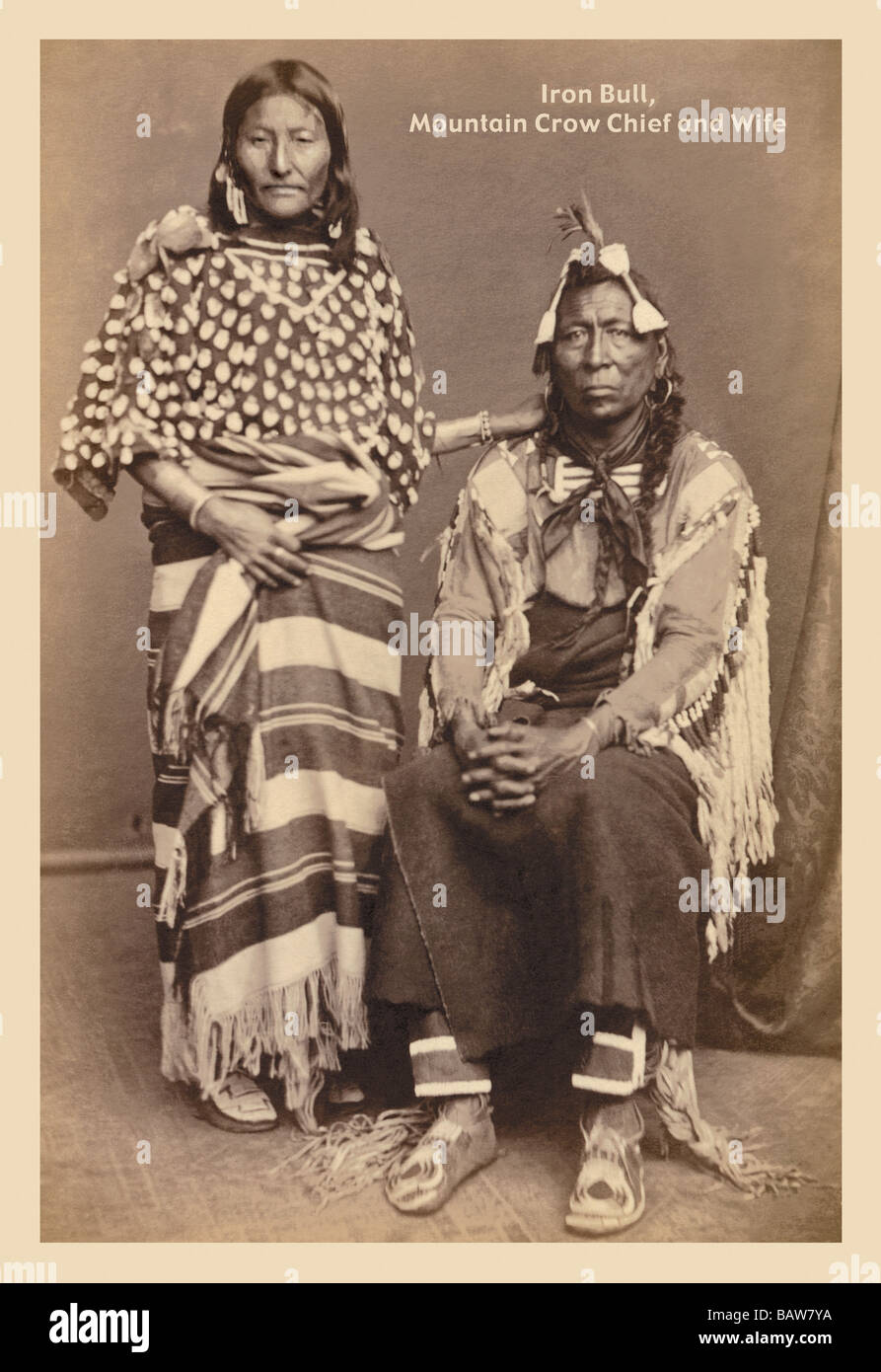 Iron Bull,Mountain Crow Chief,and Wife Stock Photo - Alamy
