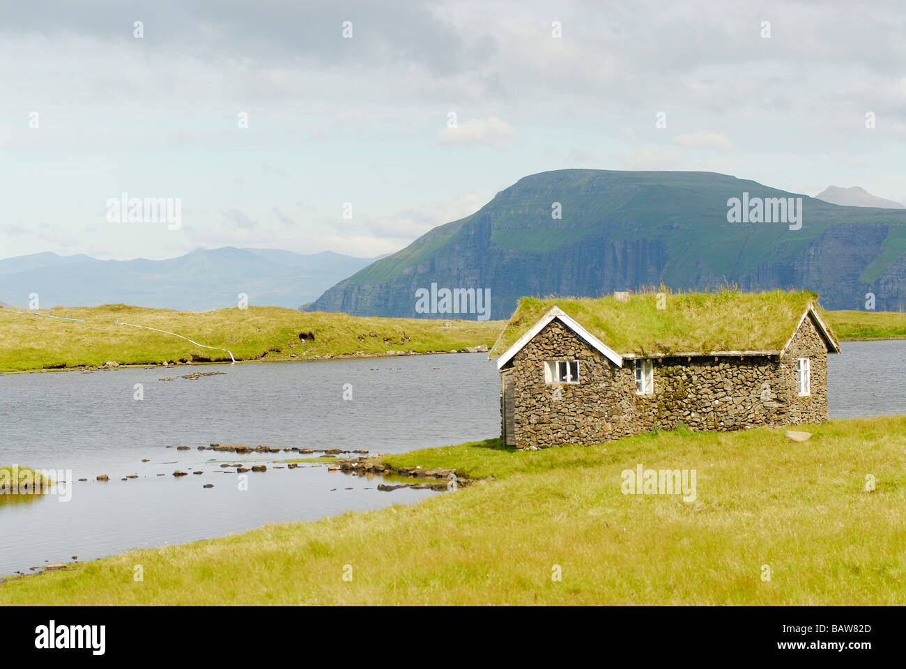 A typical Faroese landscape Stock Photo - Alamy