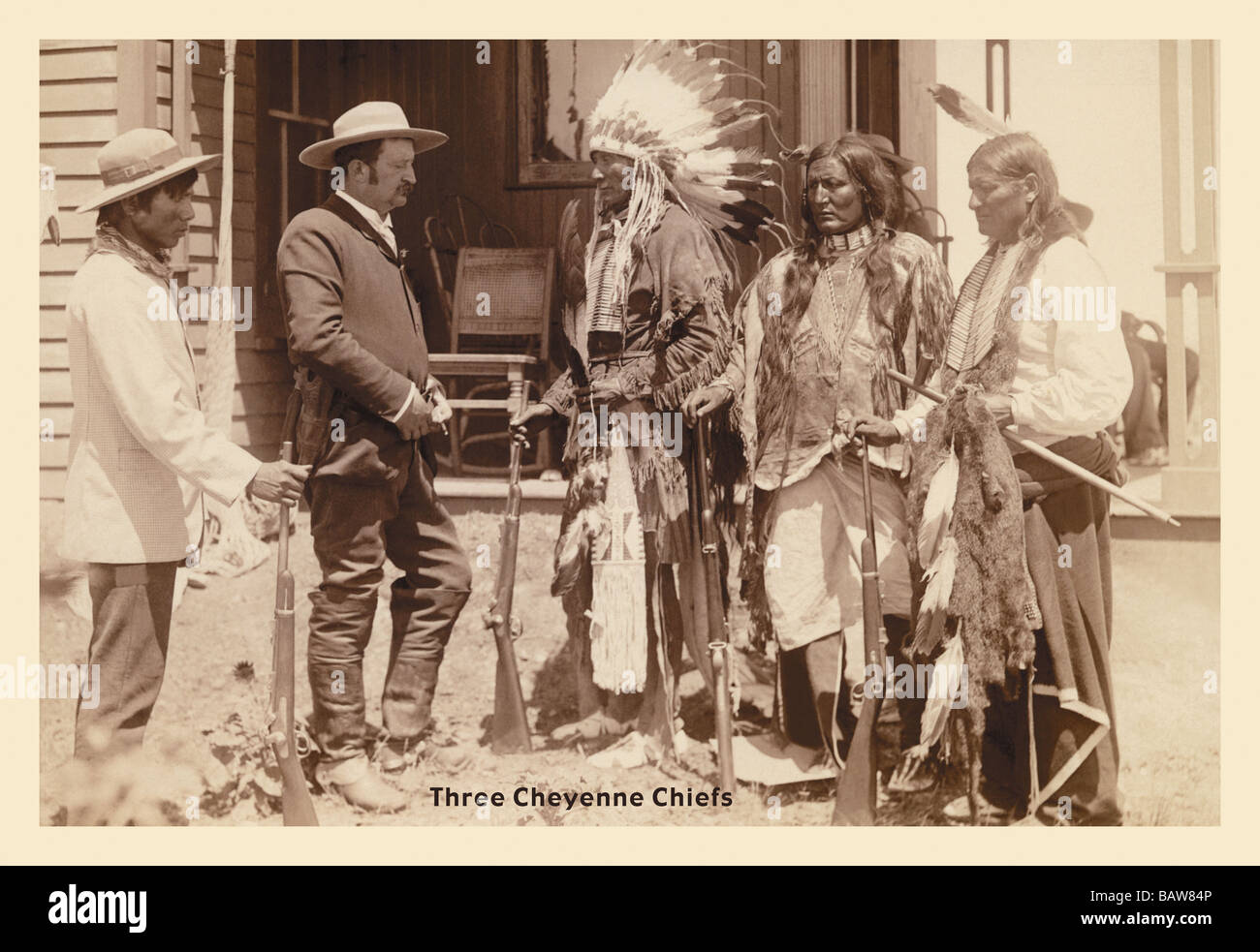 Three Cheyene Chiefs Stock Photo - Alamy