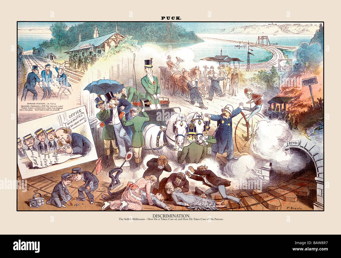 Puck Magazine: Discrimination Stock Photo - Alamy