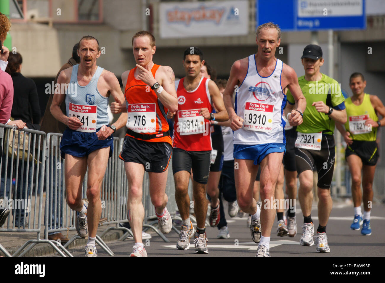 Rotterdam city street race sport marathon runners running spring 2009 ...