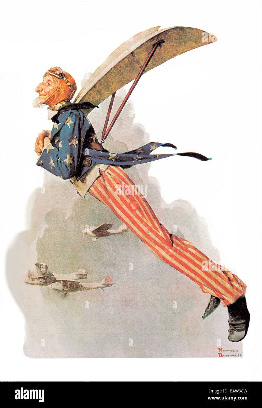 Uncle Sam Takes Wings Stock Photo - Alamy