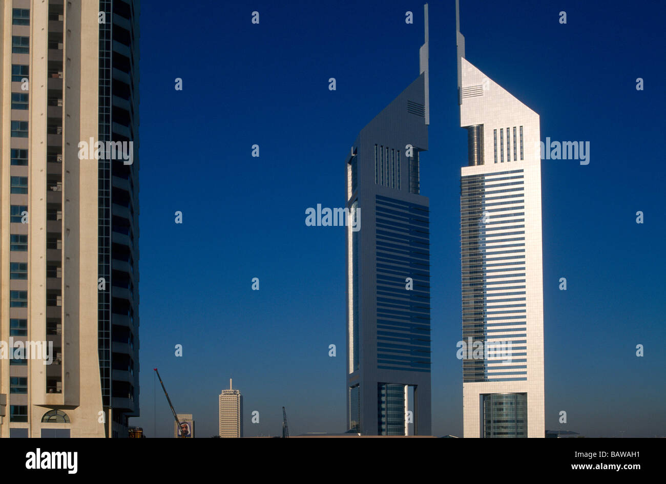 Dubai UAE Emirates Towers And Trade Centre In The Distance Emirates ...