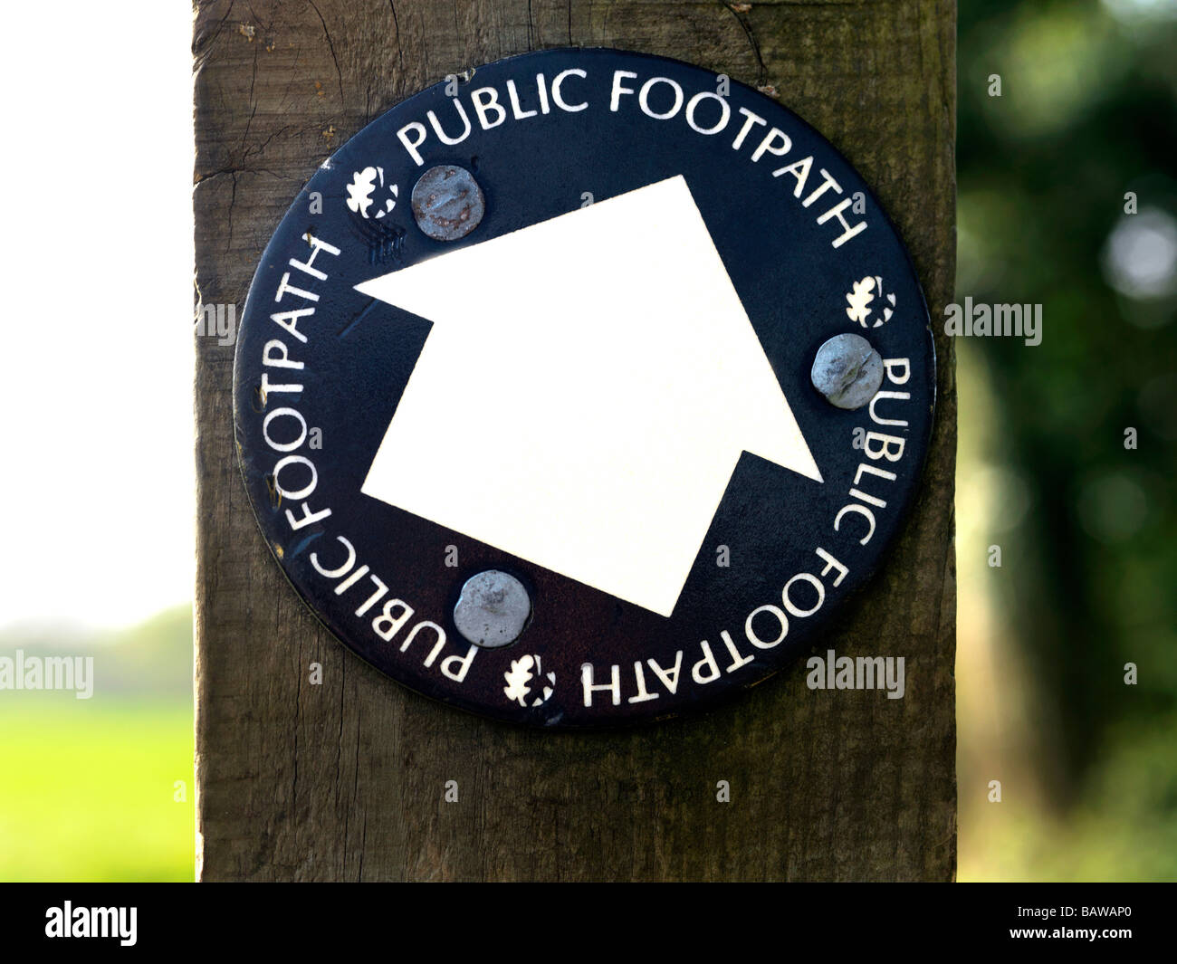 Public Footpath Sign England Stock Photo - Alamy