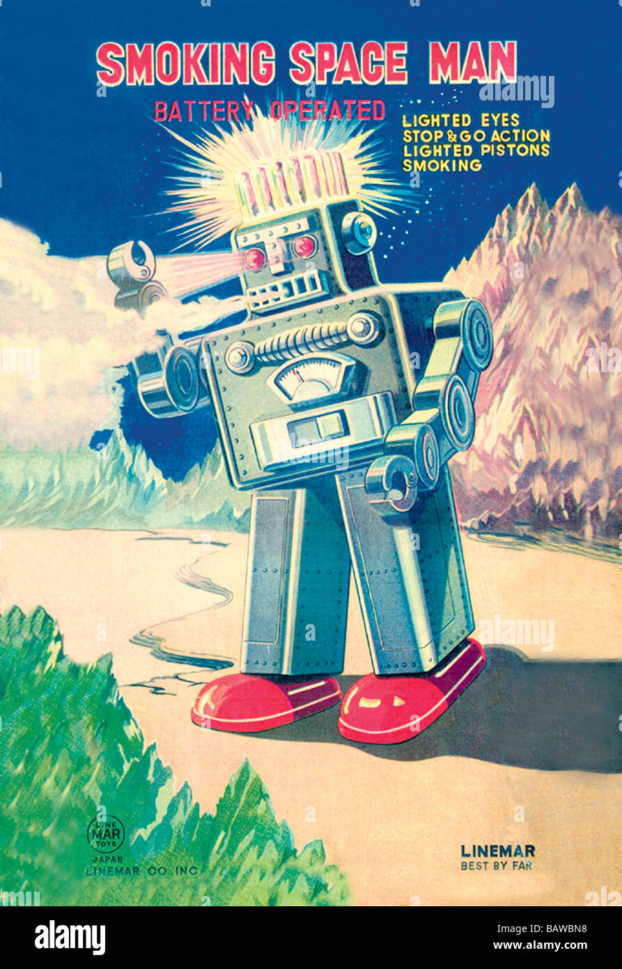 Smoking Space Man Stock Photo - Alamy