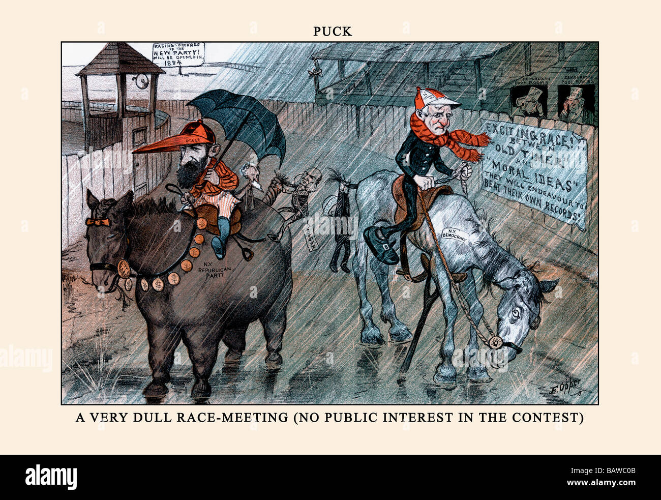 Puck Magazine: A Very Dull Race-Meeting Stock Photo - Alamy