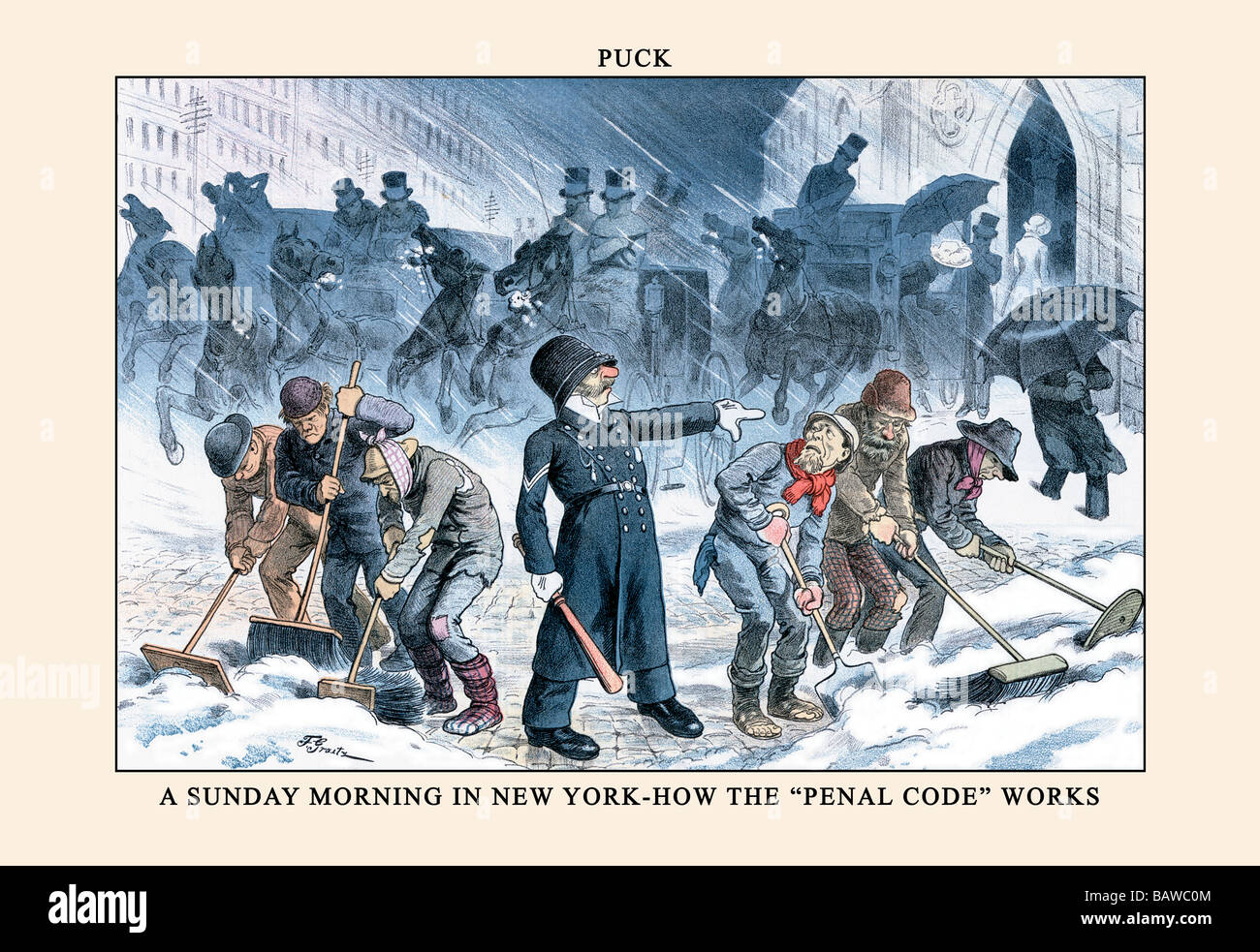 Puck Magazine: A Sunday Morning in New York Stock Photo - Alamy