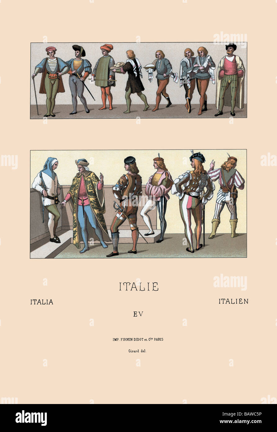 Military and Civil Costumes of the Italian Nobility,1300-1600 Stock ...