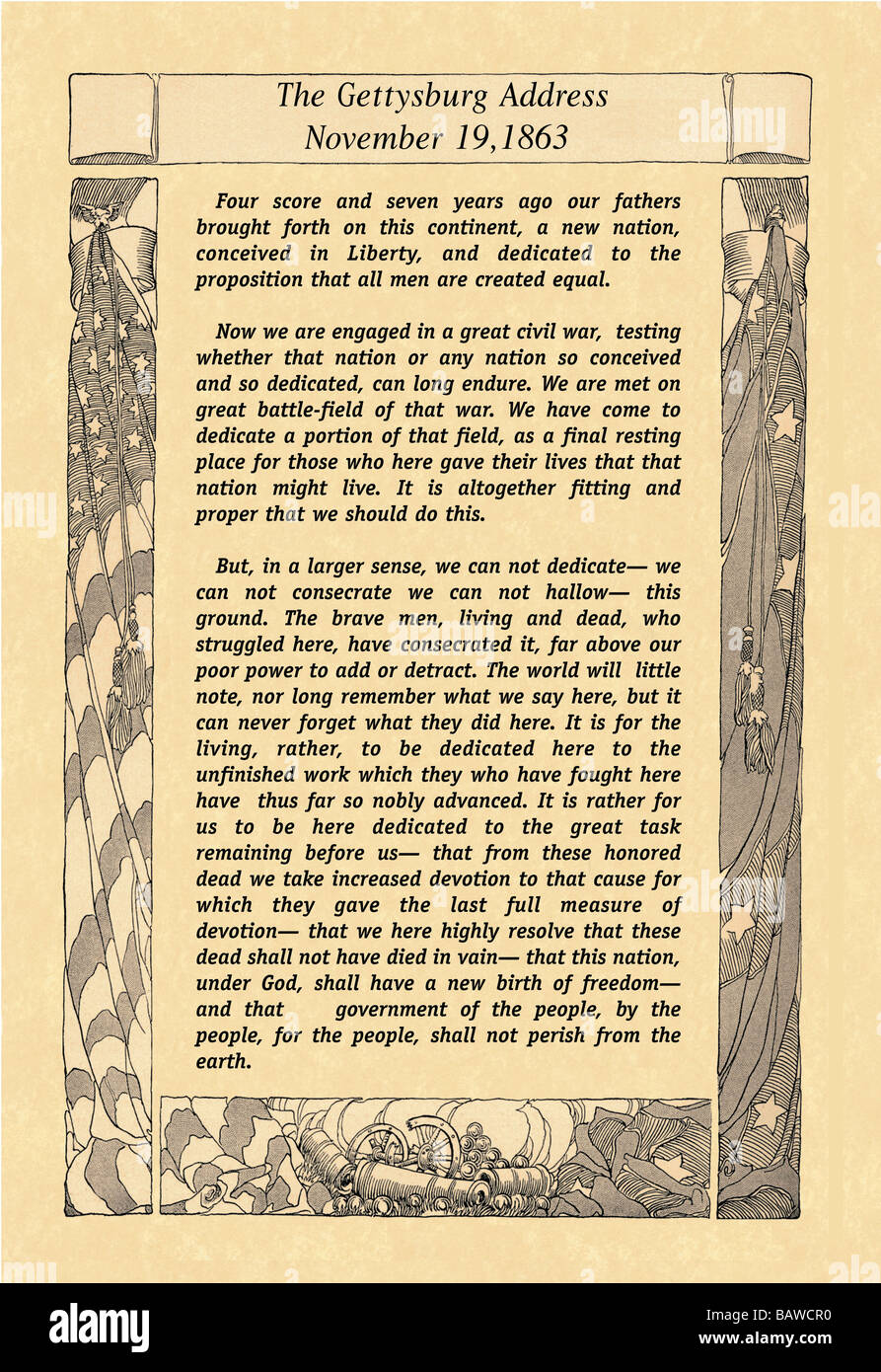 Gettysburg address hi-res stock photography and images - Alamy