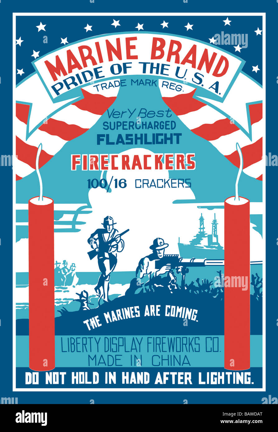 Marine Brand Firecrackers Stock Photo - Alamy