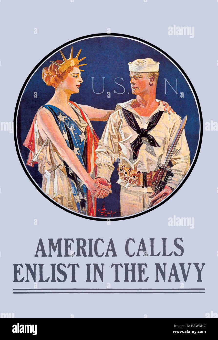 America Calls - Enlist in the Navy Stock Photo - Alamy