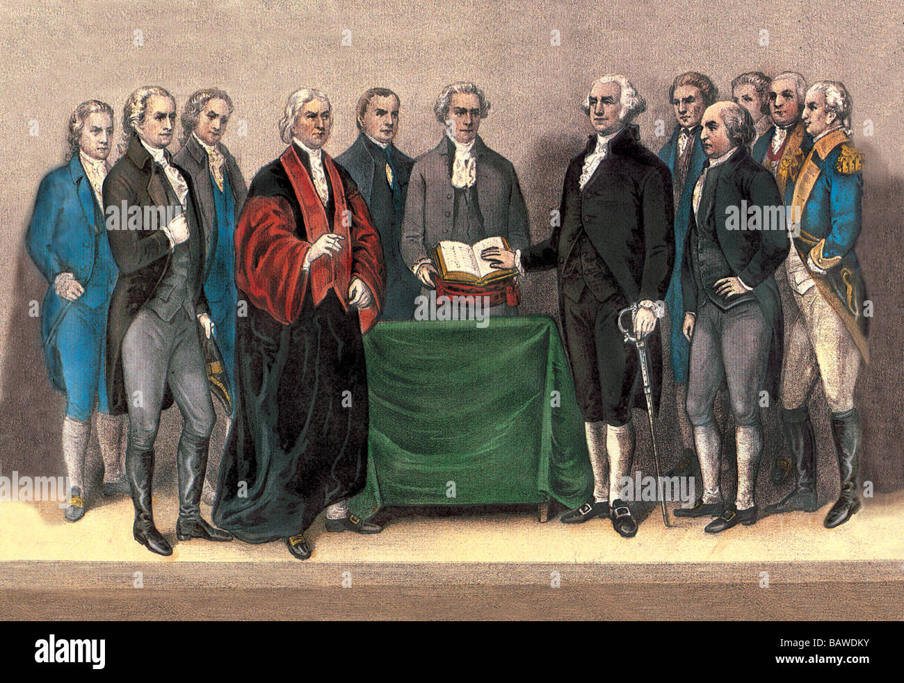 The Inauguration of Washington Stock Photo - Alamy