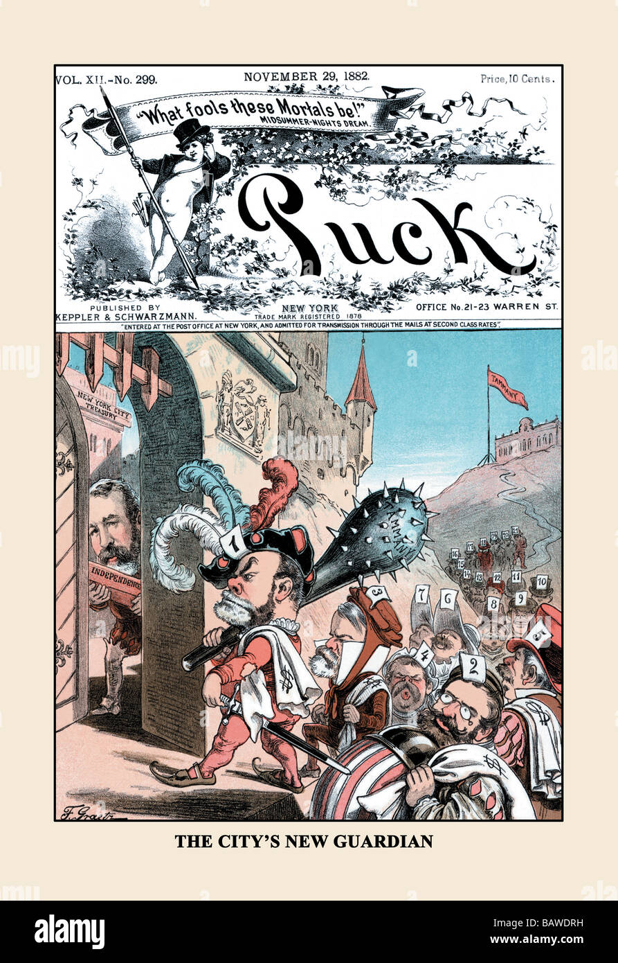 Puck Magazine: The City's New Guardian Stock Photo - Alamy