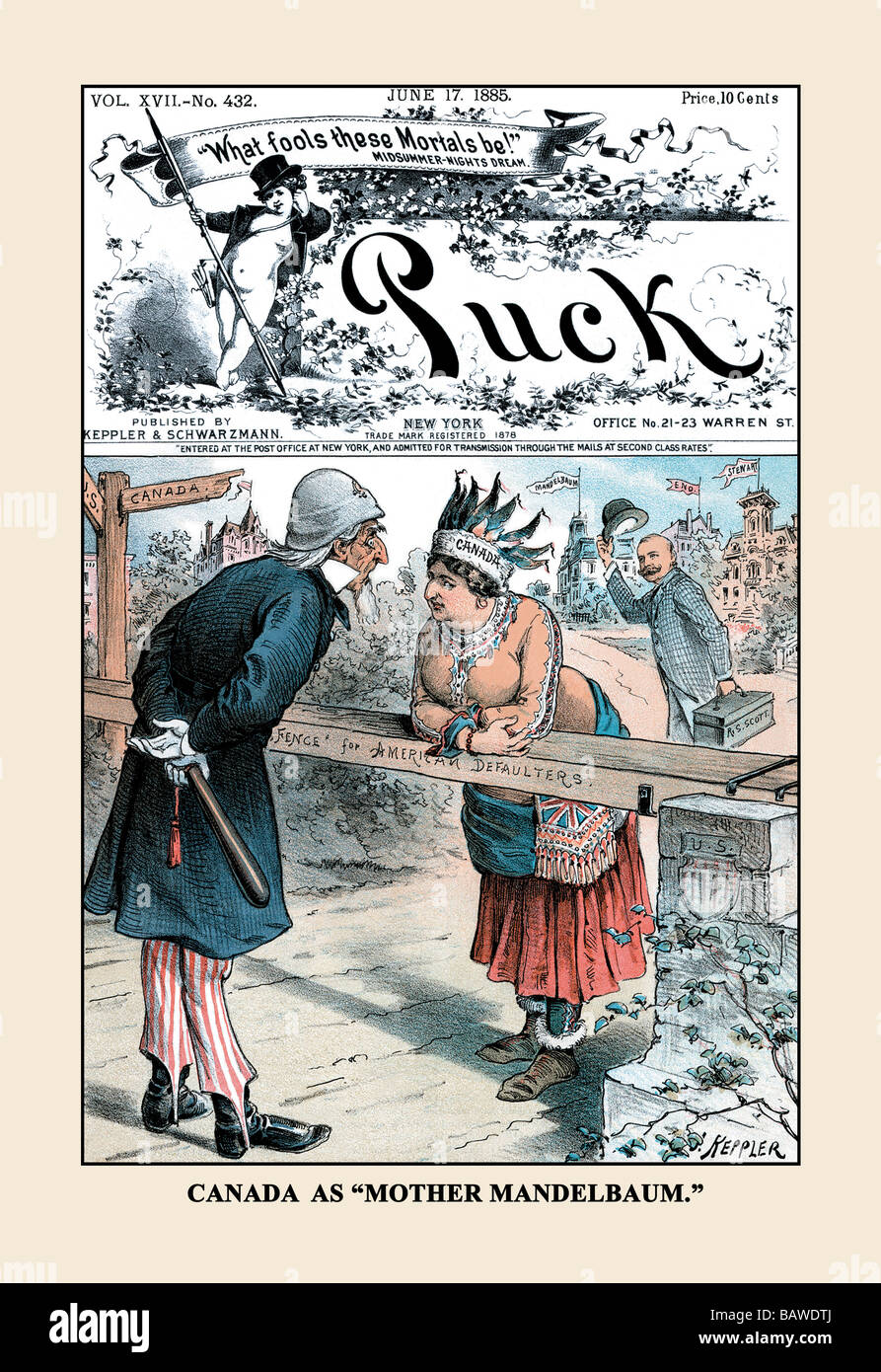 Puck Magazine: Canada as "Mother Mandelbaum Stock Photo - Alamy