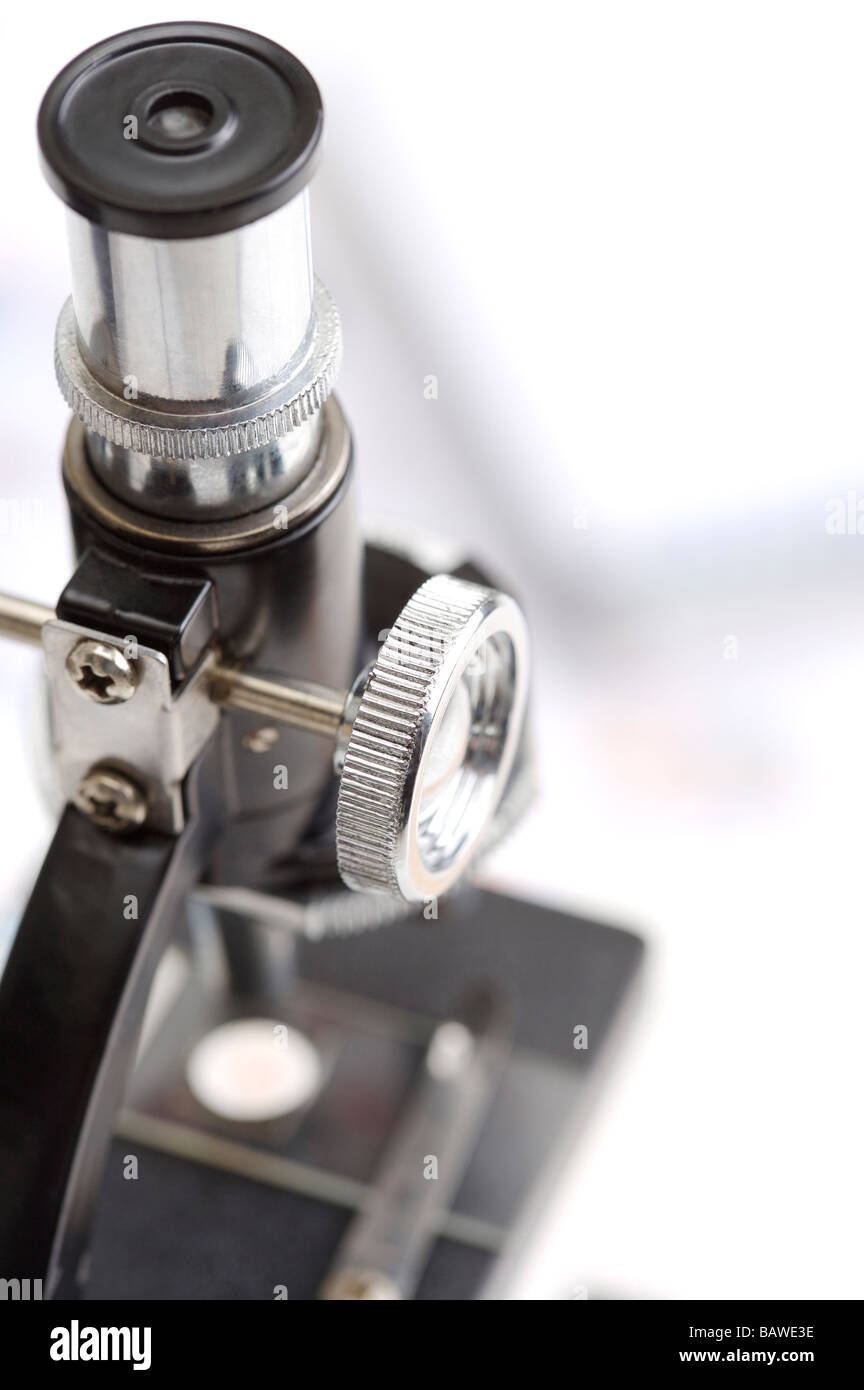 Microscope close up Stock Photo - Alamy