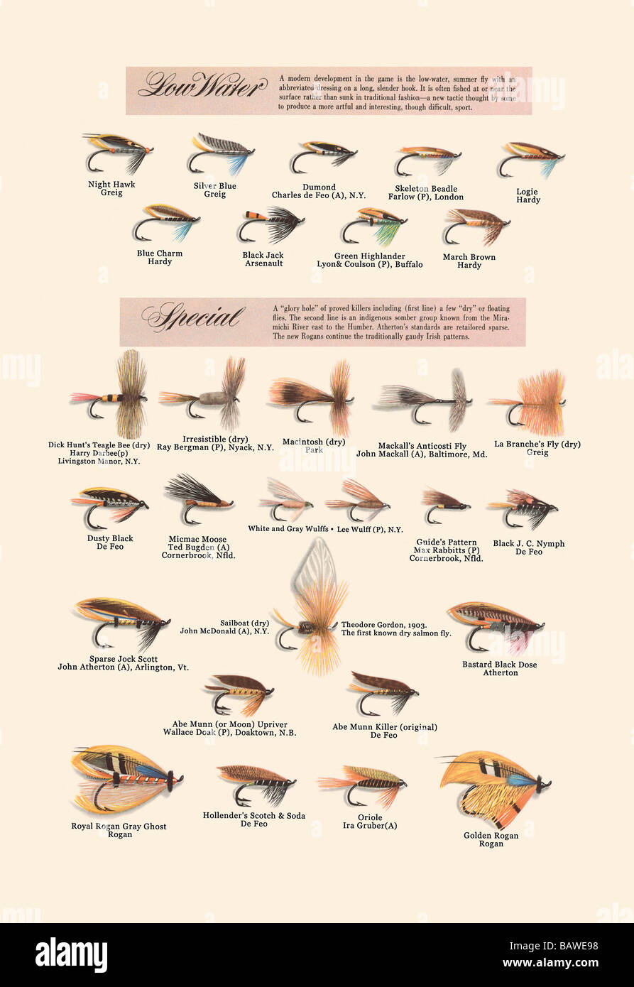 Fly-Fishing Lures: Low Water and Special Stock Photo - Alamy