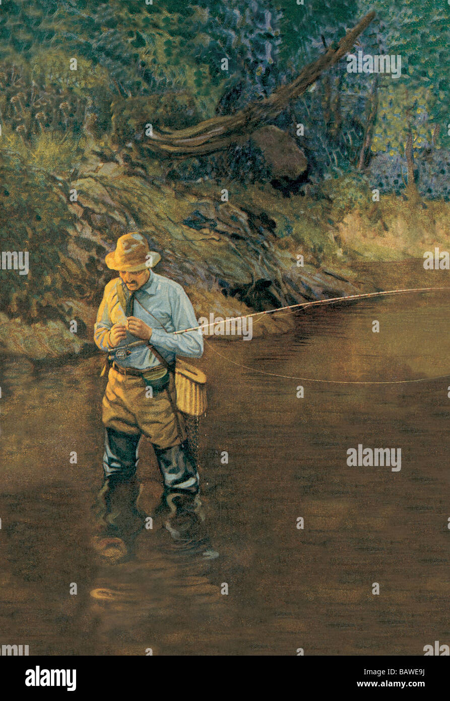 Rigging a Fly Stock Photo - Alamy